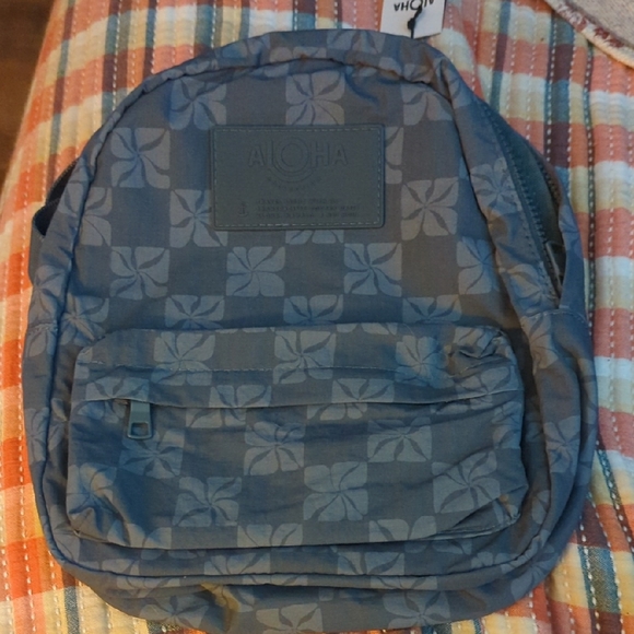 ALOHA Collection | Bags | Aloha Collection Blue Pua Check Mini Backpack ...